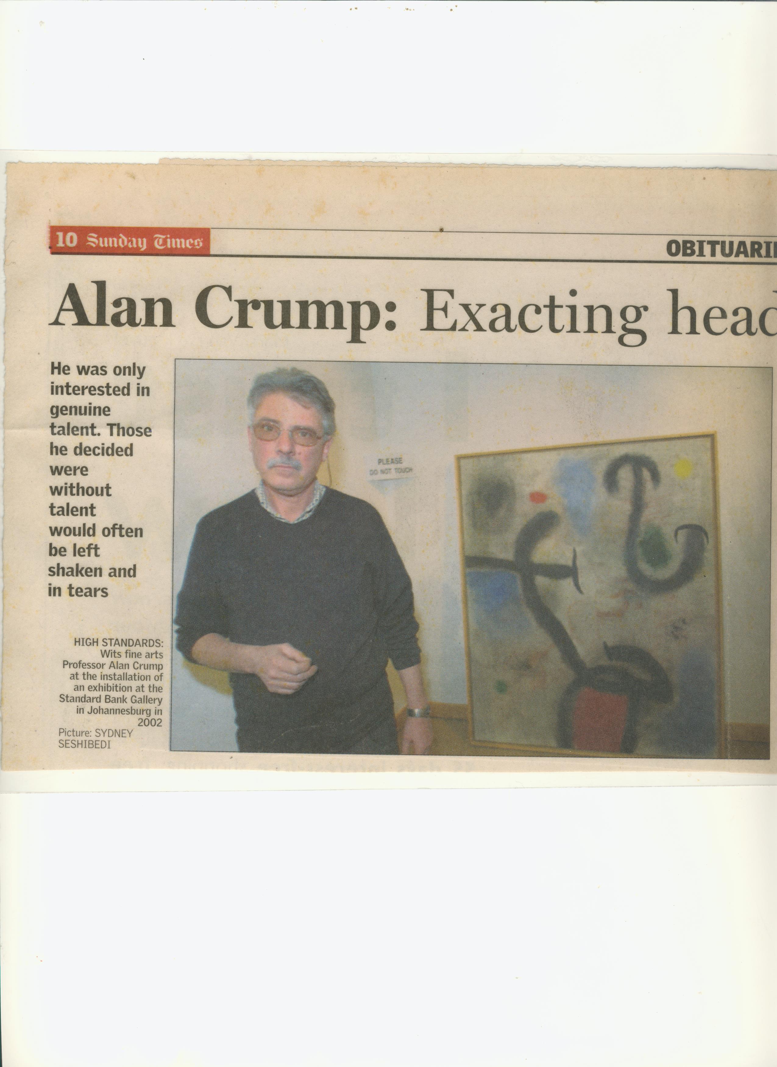 Alan Crump (Deceased), Durban, KwaZulu-Natal