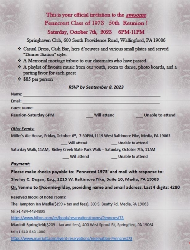 Penncrest High School Class Of 1974, Media, PA