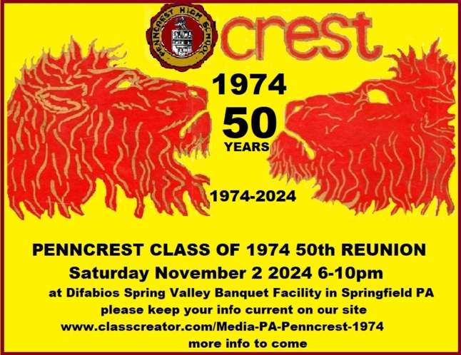 Penncrest Class of 1974 50th Reunion