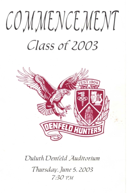 Denfeld High School Class of 2003, Duluth, MN