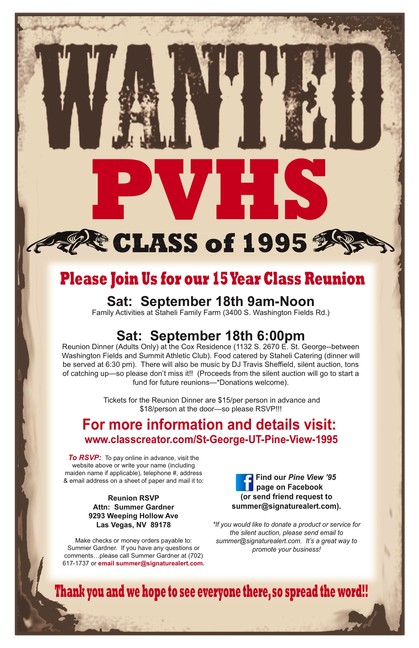 Pine View High School Class Of 1995, St George, UT