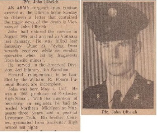 John Ulbrich (Deceased), Rochester, MI Michigan