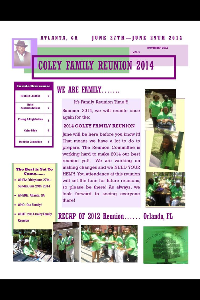 2014 Reunion Newsletter